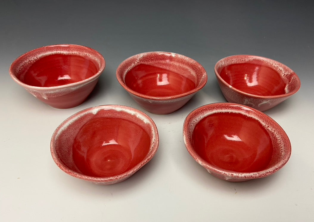 Mini Dish- Bright Red – Lindsey Epstein Pottery